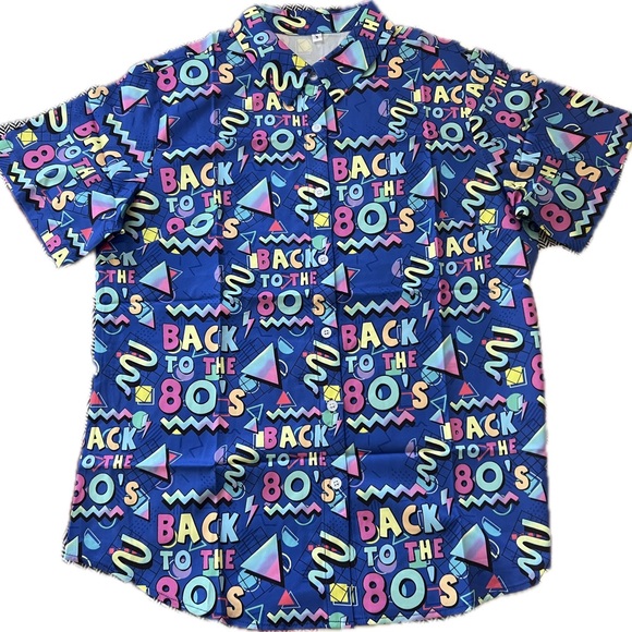 Other | Retro 8s Graphic Button Up Shirt | Poshmark